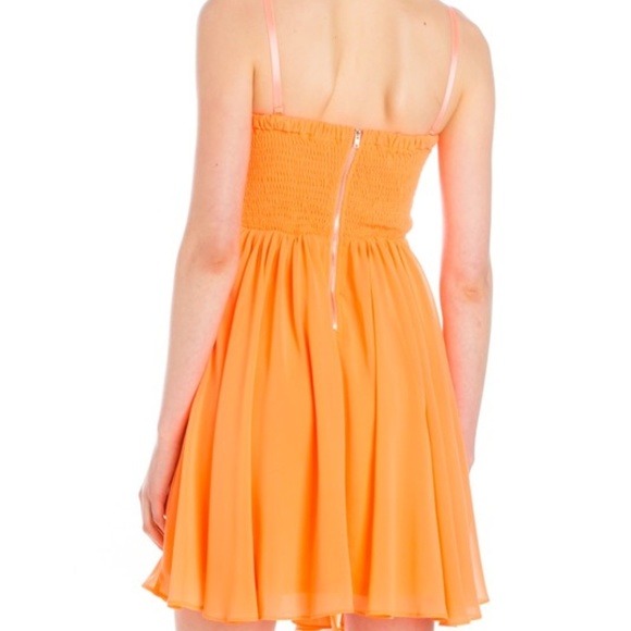 Dresses | Neon Orange Babydoll Dress | Poshmark